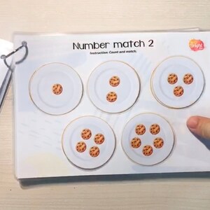 Number Recognition A5 Printable Busy Booklet | Number Matching ...