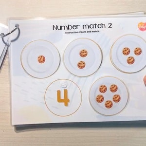 Number Recognition A5 Printable Busy Booklet | Number Matching ...