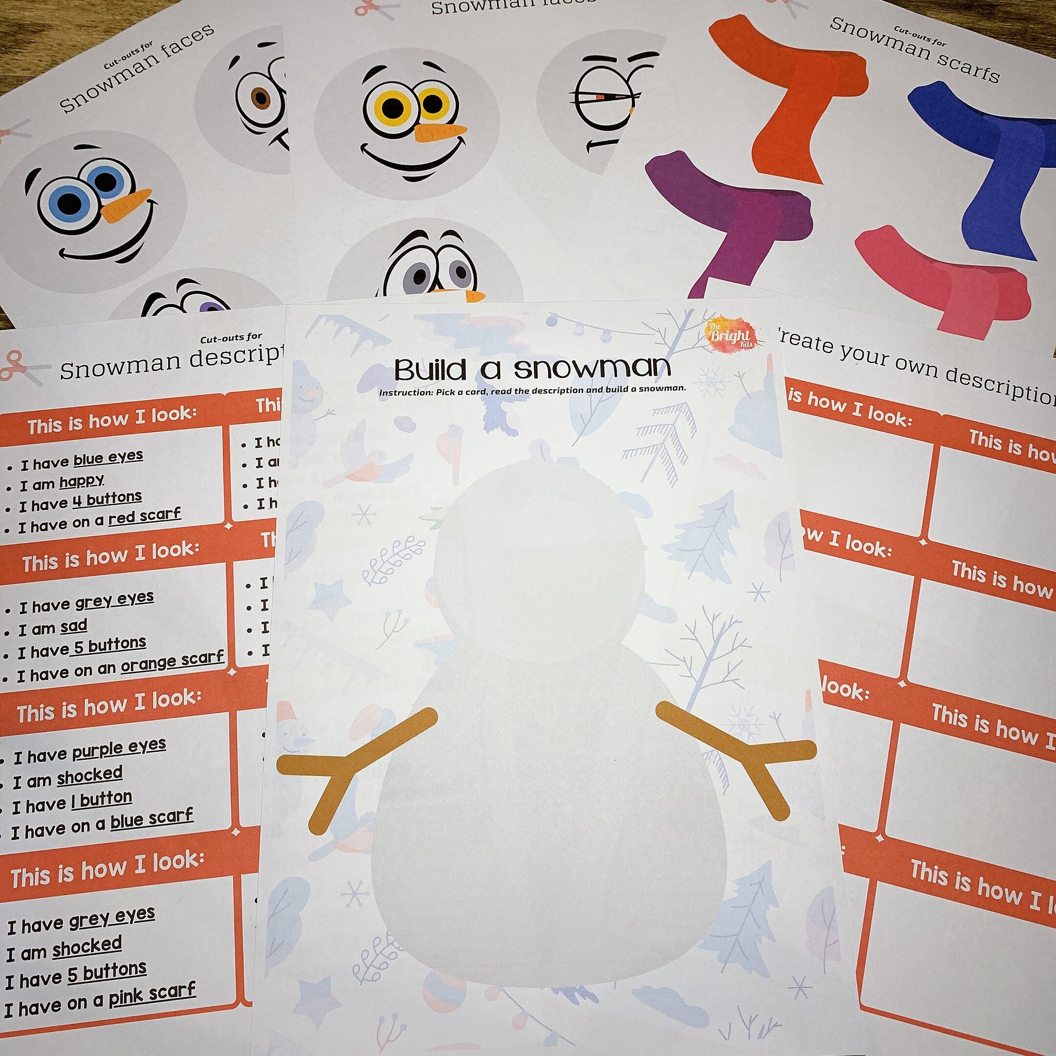 Build A Snowman Activity | Emotions Recognition | Colour Recognition ...