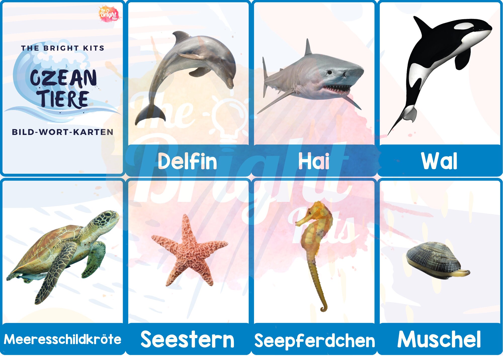 Animal Printable Picture-word Cards Set in German 48 Cards - Etsy