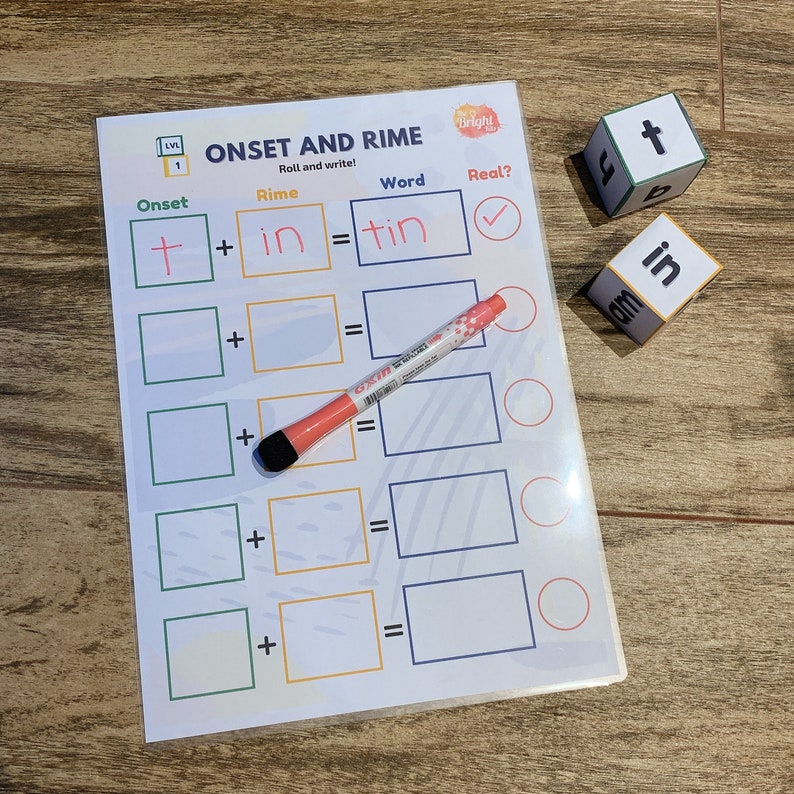 Onset and Rime Activity Set | Word Building | Literacy Activity ...