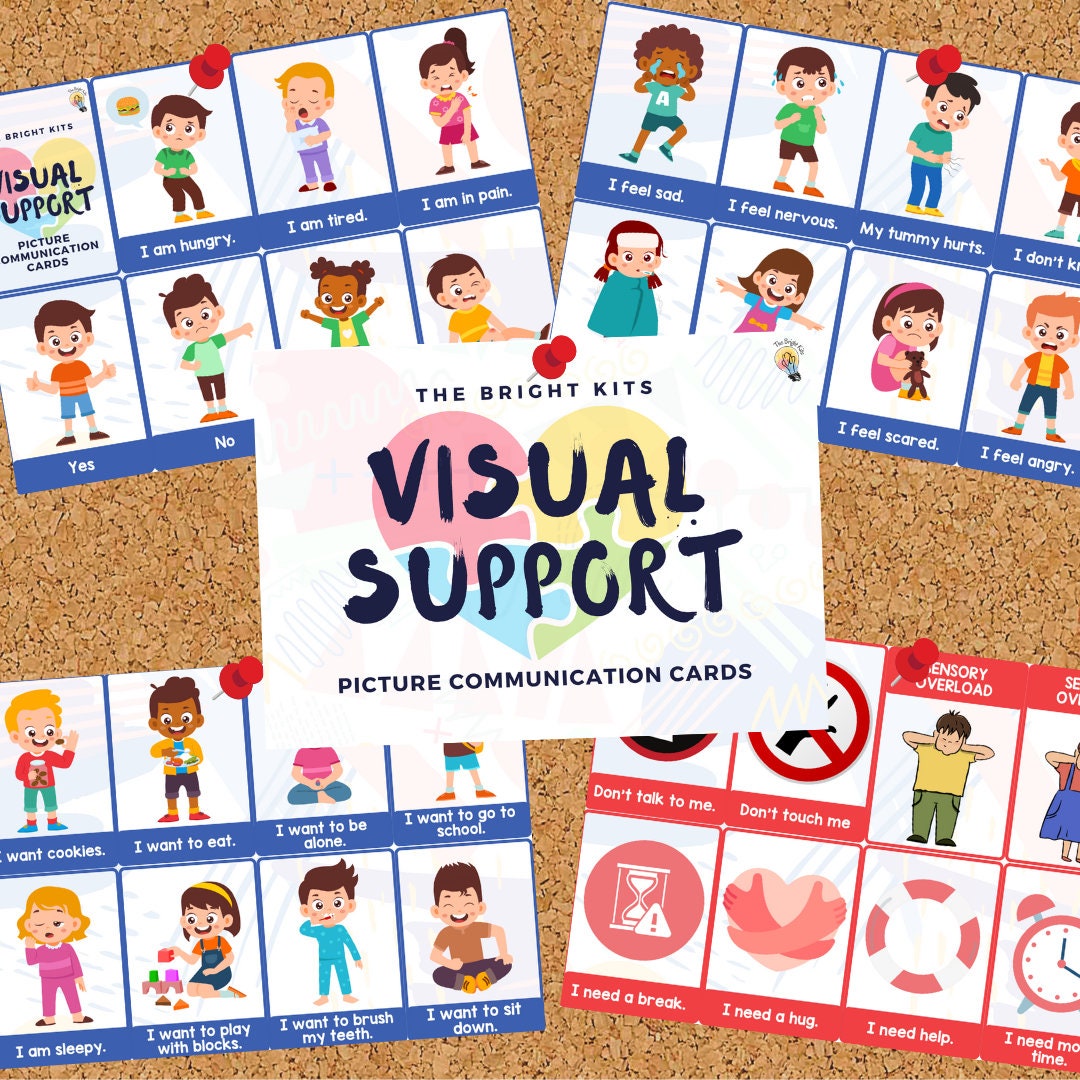 Visual Support Picture Exchange Communication Cards Set 72 - Etsy