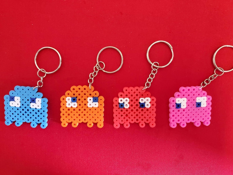Pacman Ghost Key Chains - Etsy
