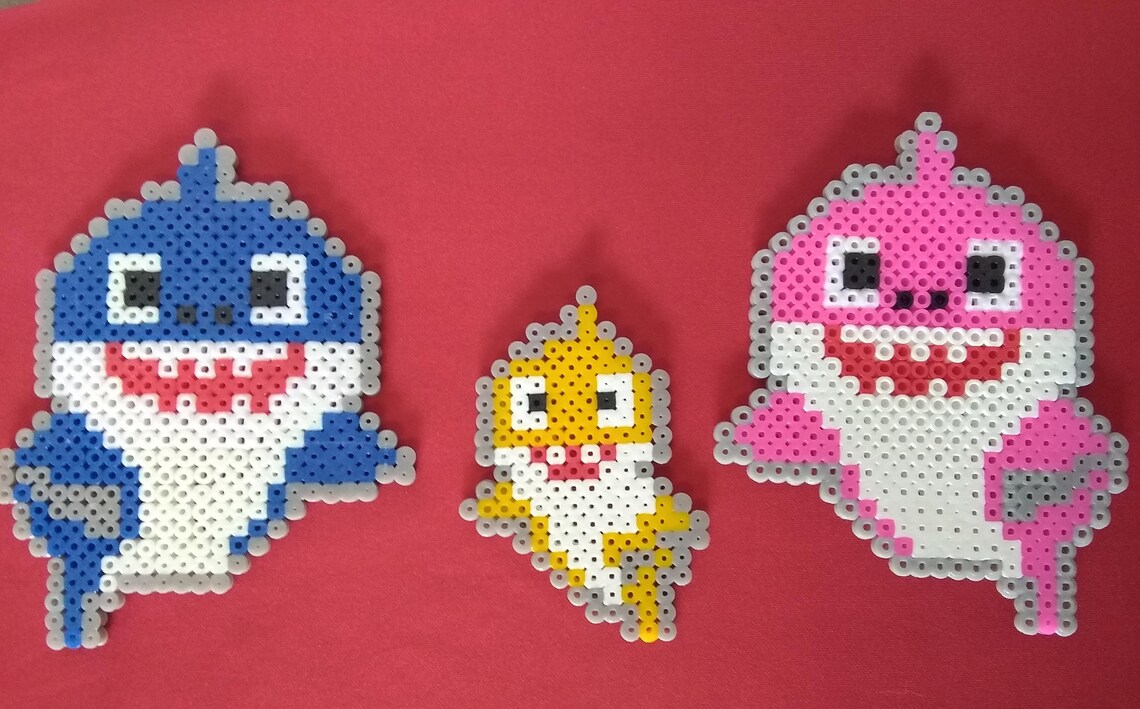 Baby Shark Pixel Art Set | Etsy