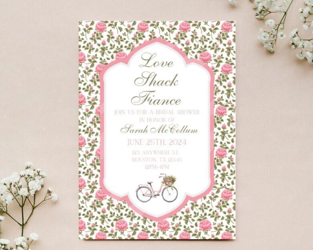 Love Shack Fiance Bridal Shower Invitation | Customizable Bridal Shower ...