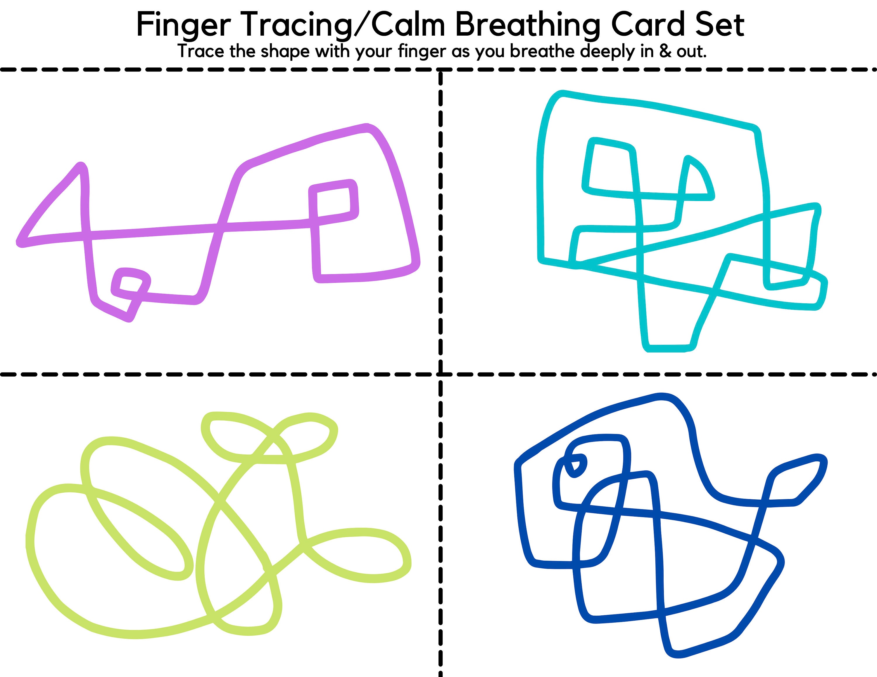 Finger Tracing/calm Breathing Exercise for Kids | Etsy