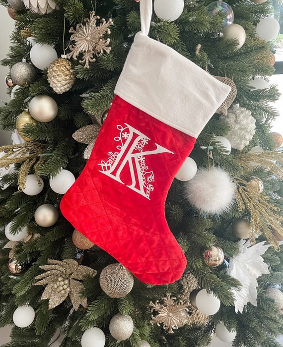 Red Santa Stocking/ Christmas Stocking/ Personalised Santa - Etsy Australia
