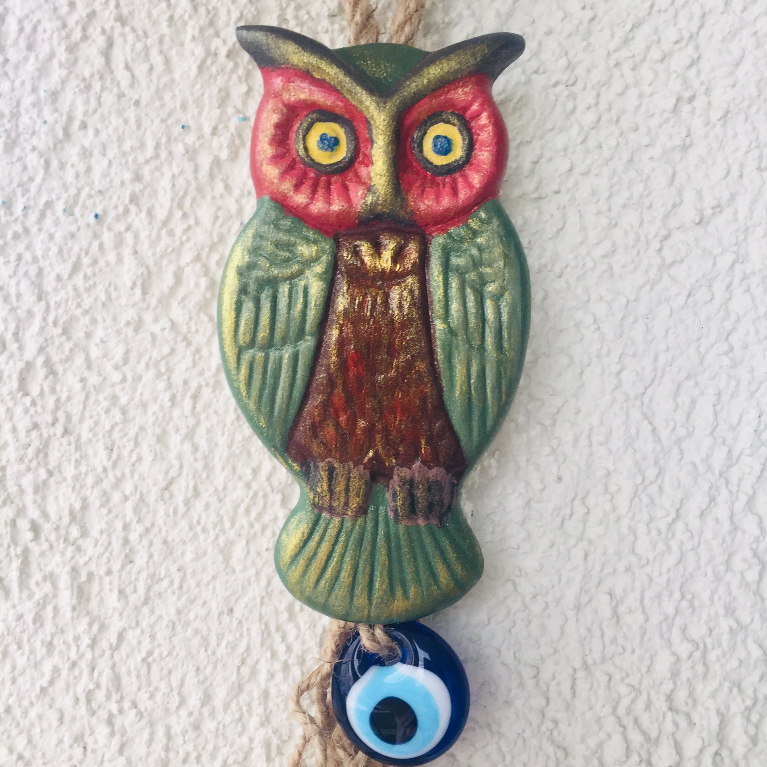 Red Ceramic Elephant / Elephant Wall Decor / Evil Eye / - Etsy