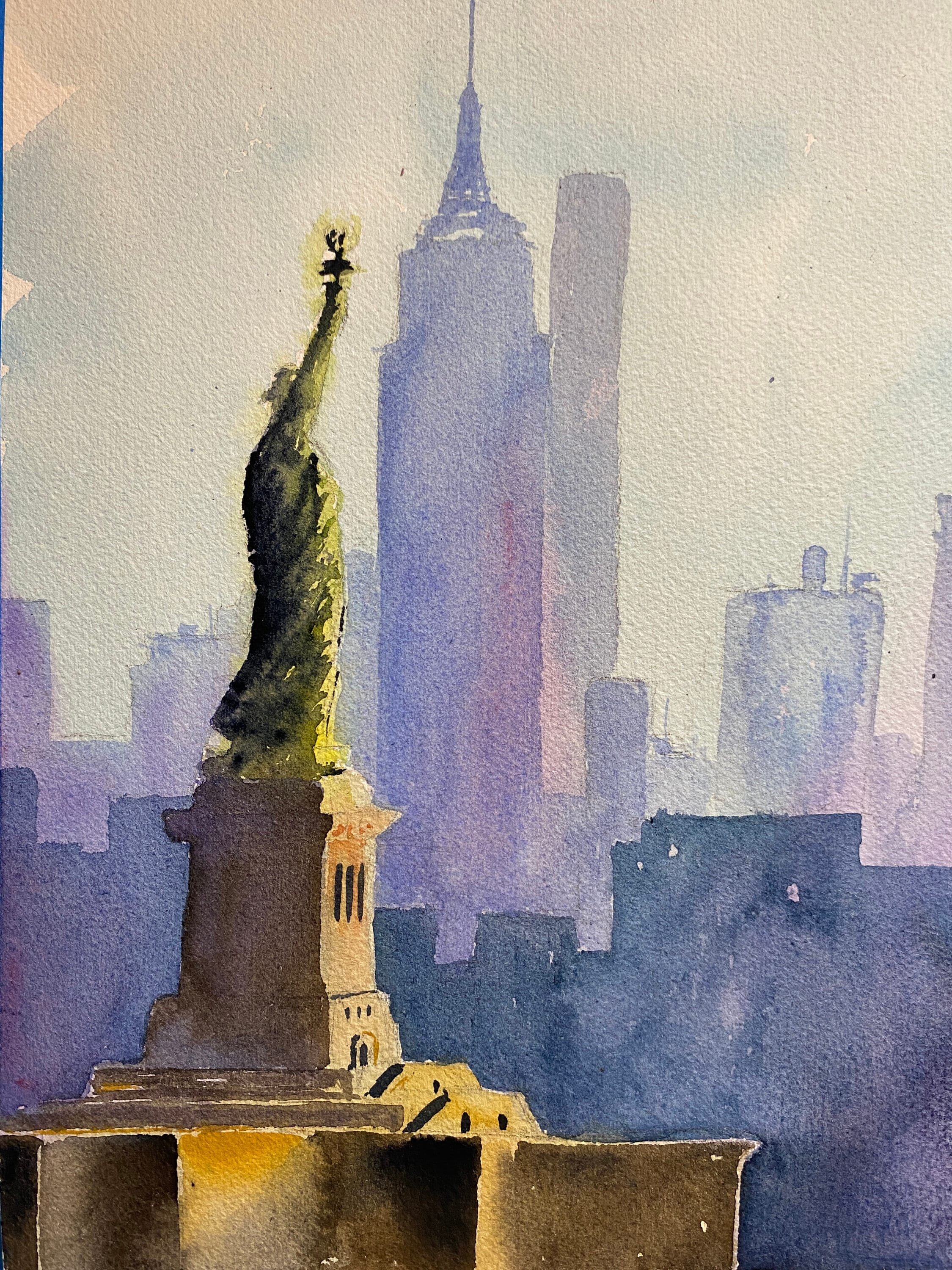 New York City Original Watercolor Paintings Urban Landscapes - Etsy