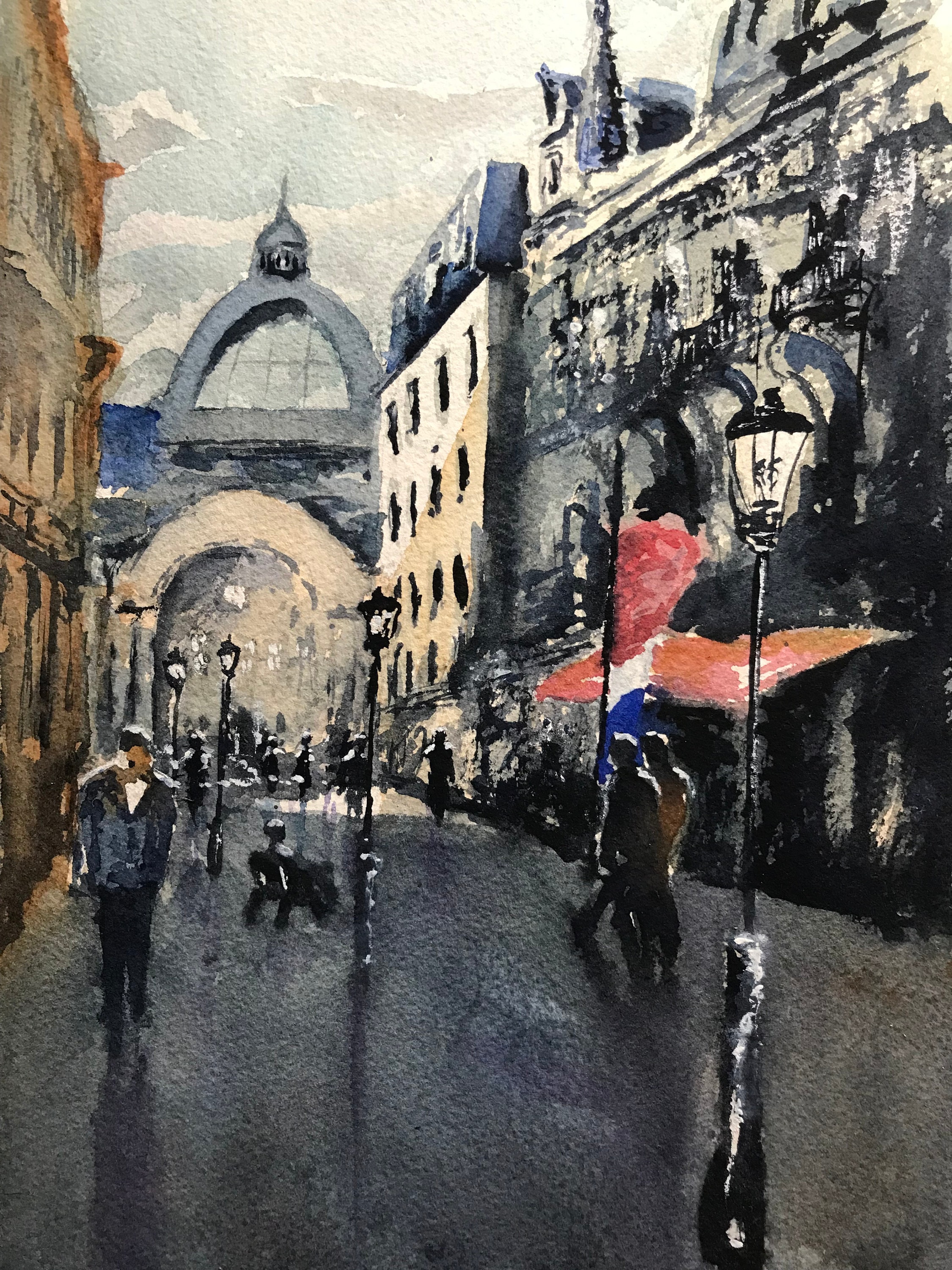 Urban Landscapes Watercolor Painting, Original, Landscapes, City ...