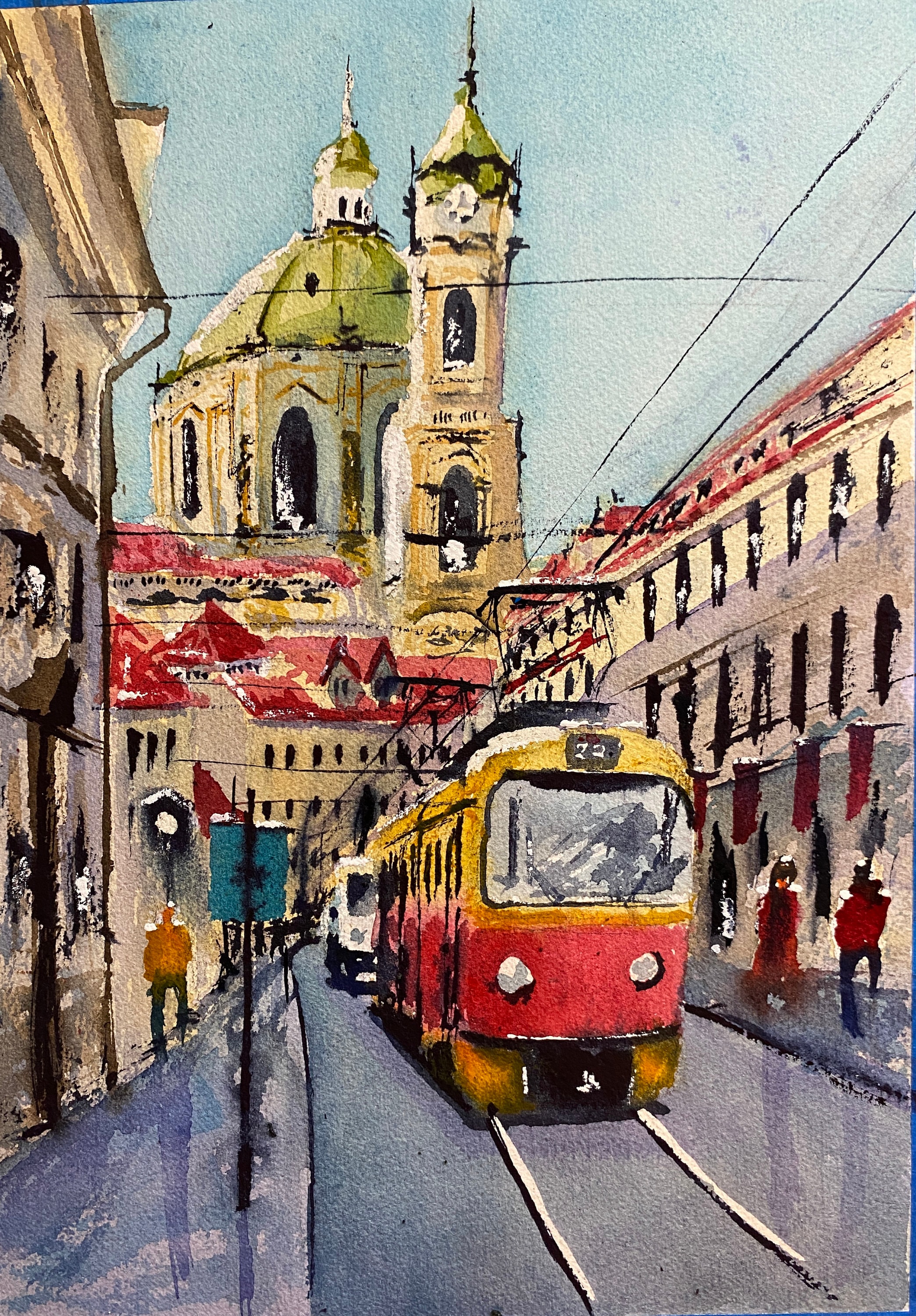 Urban Landscapes Watercolor Painting, Original, Landscapes, City ...