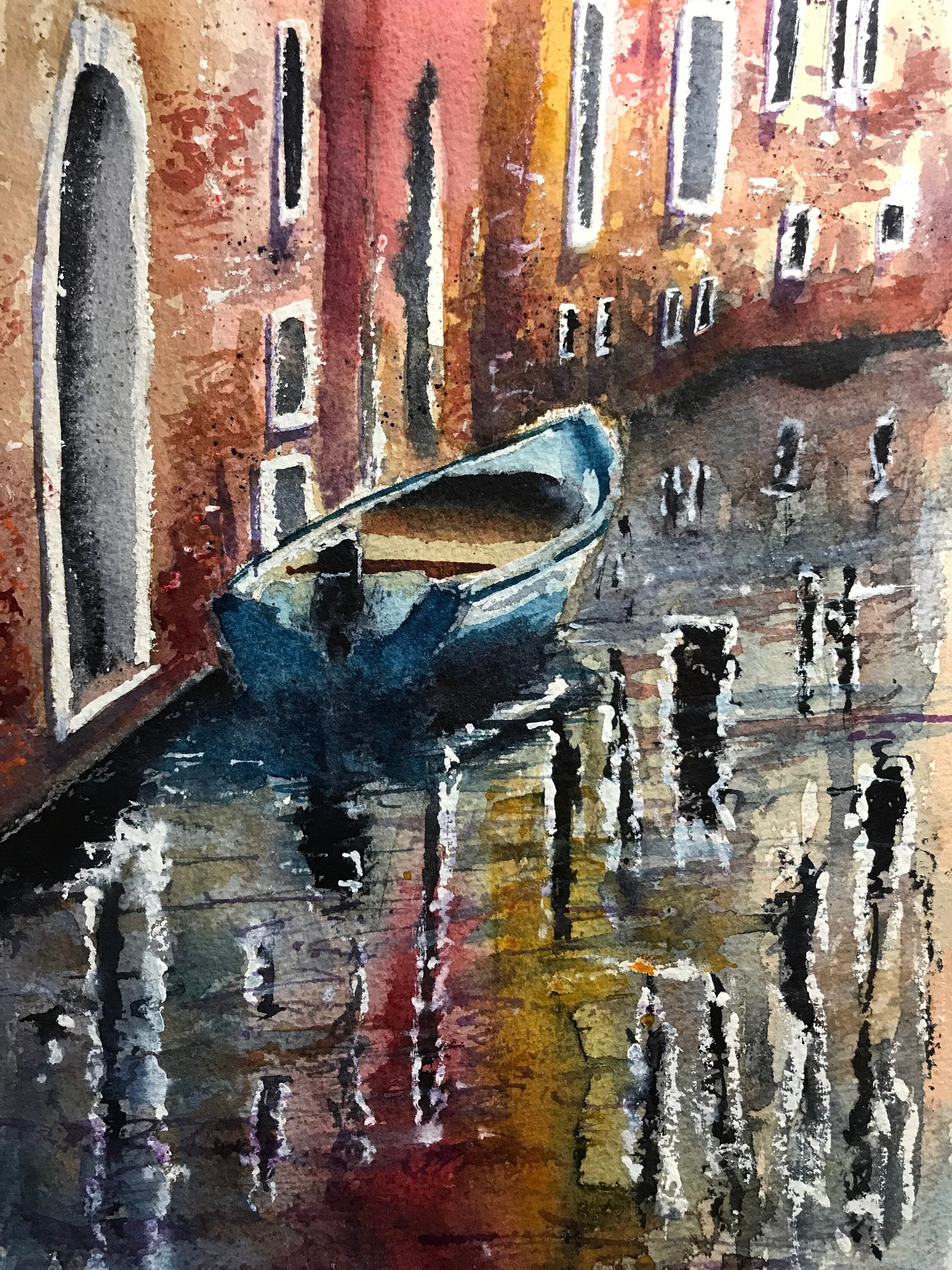 Urban Landscapes Watercolor Painting, Original, Landscapes, City ...