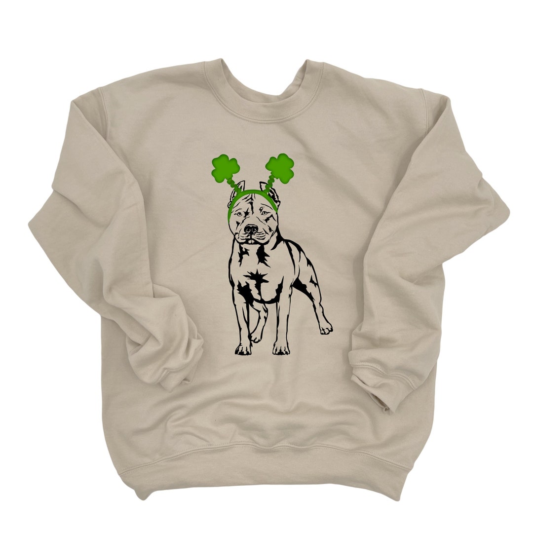 Pitbull Mom Shirt, St Patricks Day Dog Sweatshirt, Shamrock Shirt Women ...