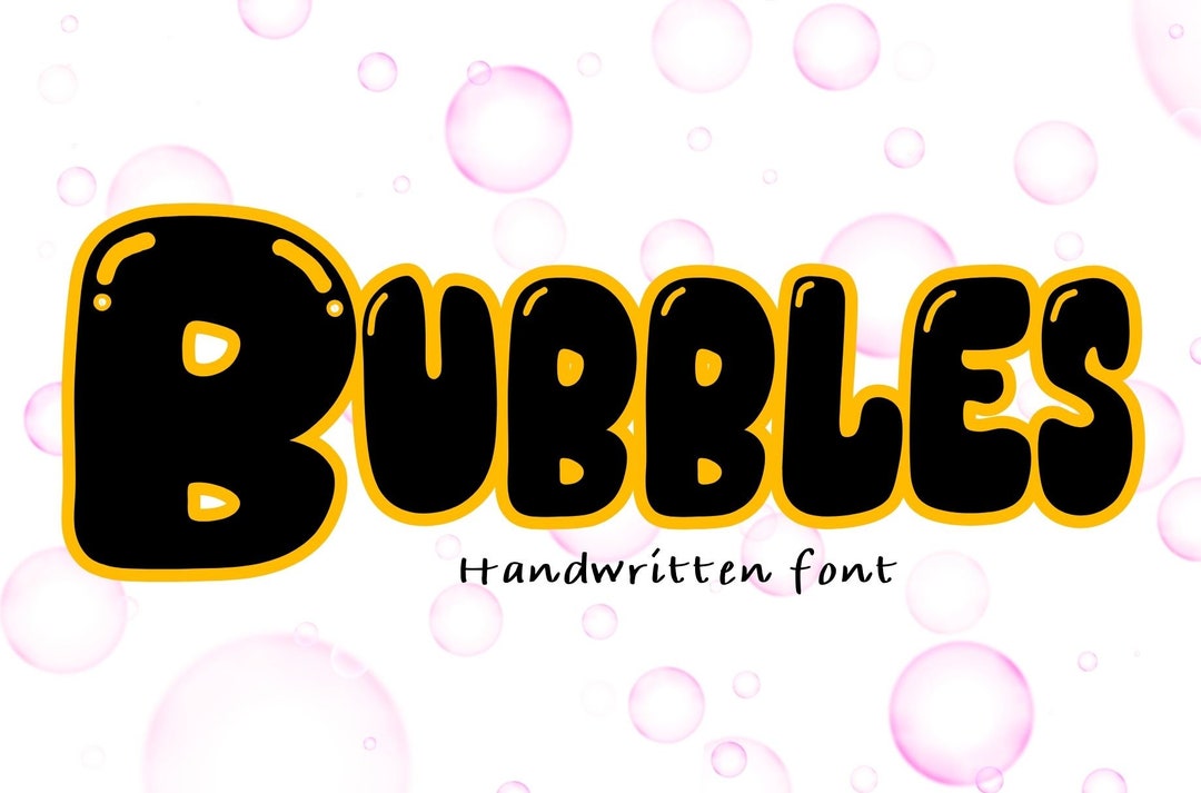 Bubbles Font Procreate Fontgoodnote Digital Fontdigital Fontdigital Planner Handwriting