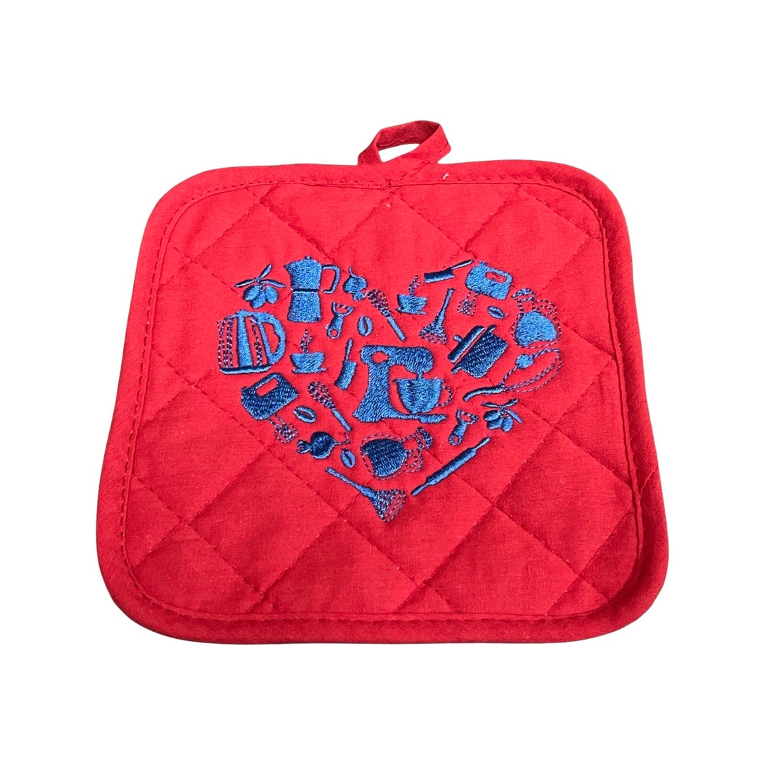 Kitchen Essentials Embroidered Hot Pad Pot Holder - Etsy