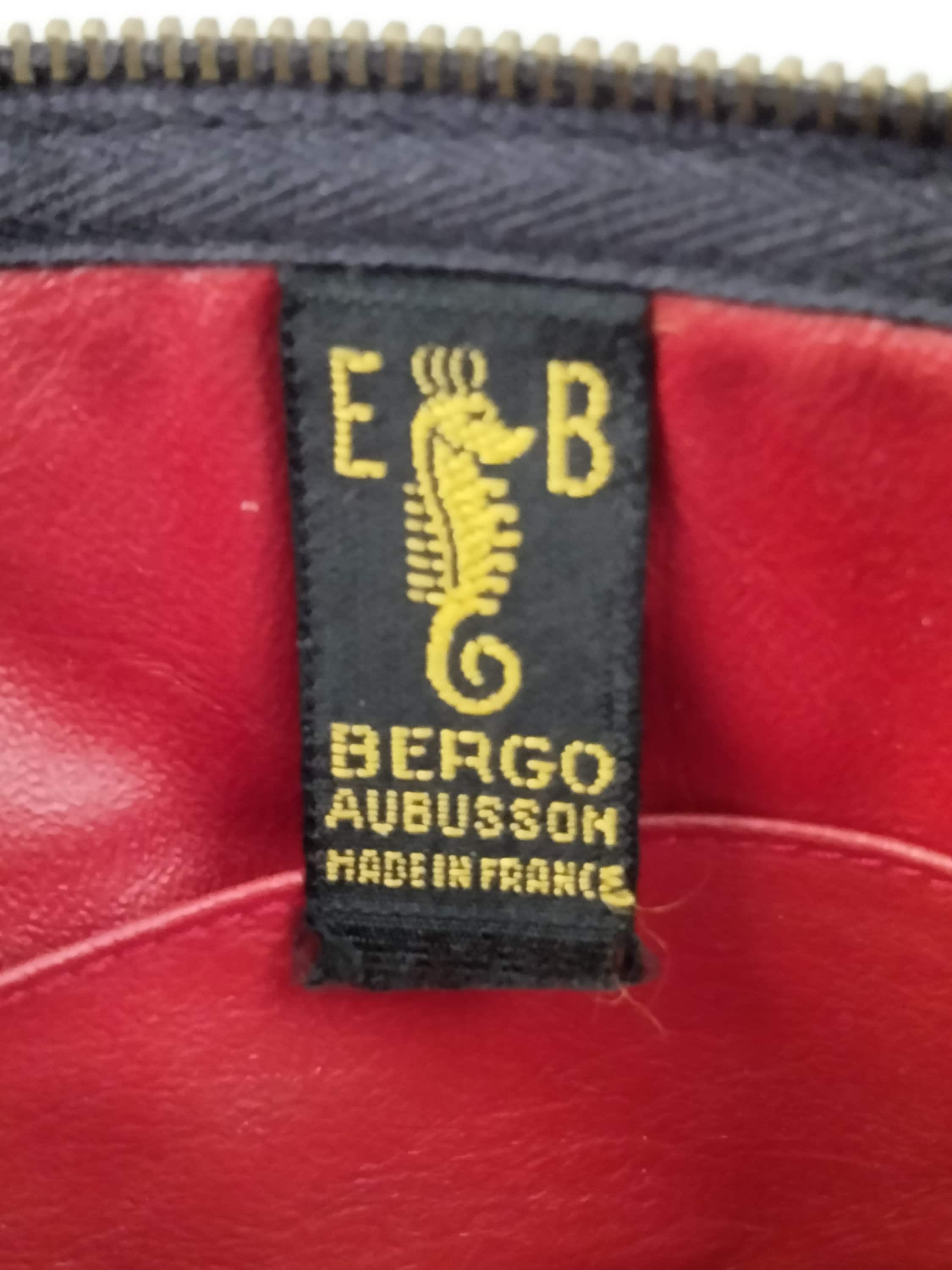 Vintage Satinee Fabric BERGO AUBUSSON Clutch / Beauty / Makeup Zippered ...