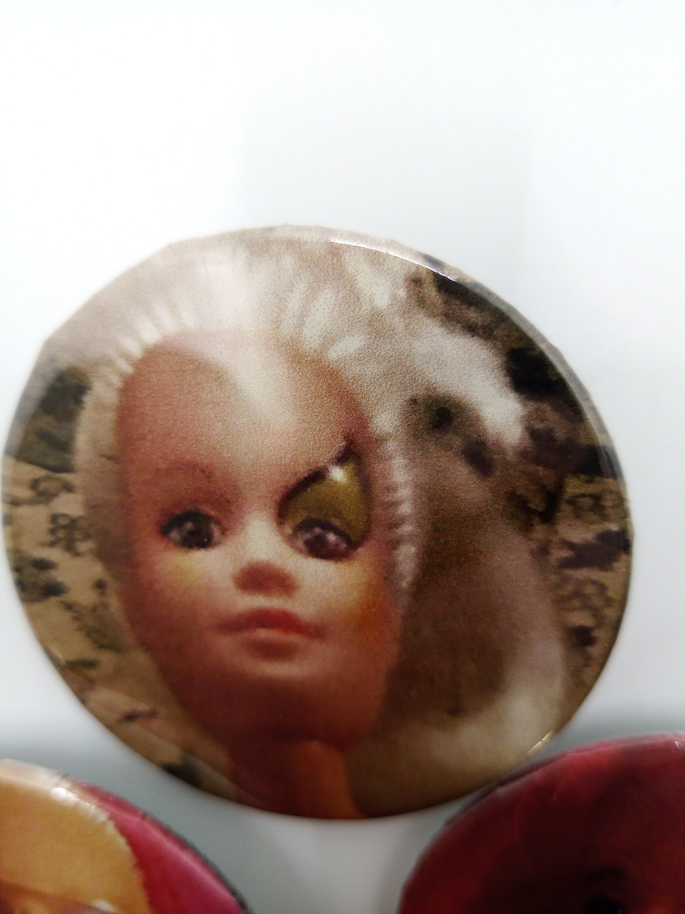 3 Large Creepy Scary Barbie Vintage 2.5" Pinback Buttons Badges New ...