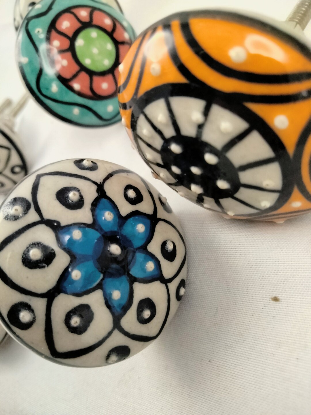 15 Assorted Hand Made Unique Knobs for Cabinets Drawers or Doors. Flat ...