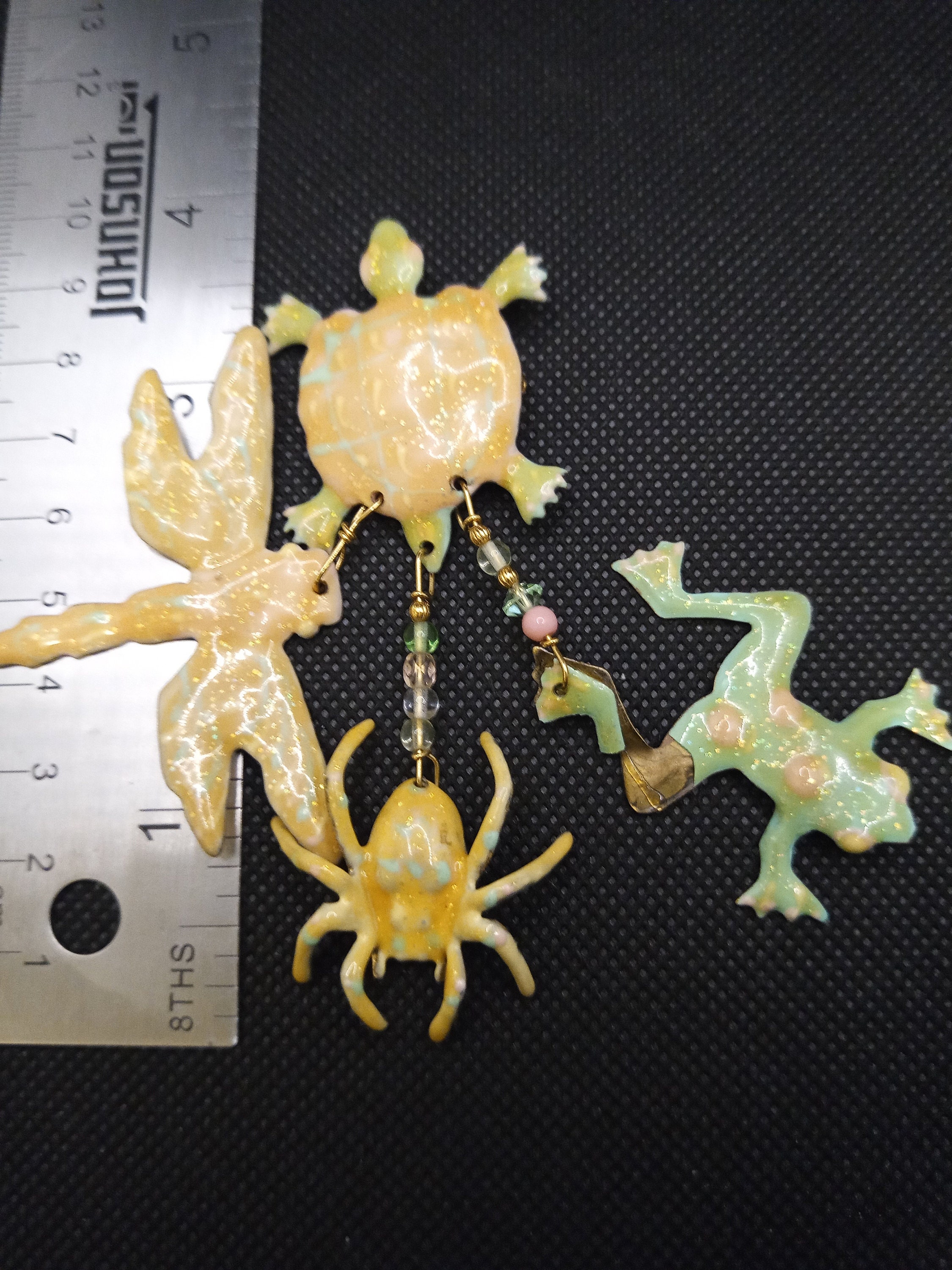 Vintage and Rare "lunch at the Ritz" Dangly Pinback Brooch - Swamp ...