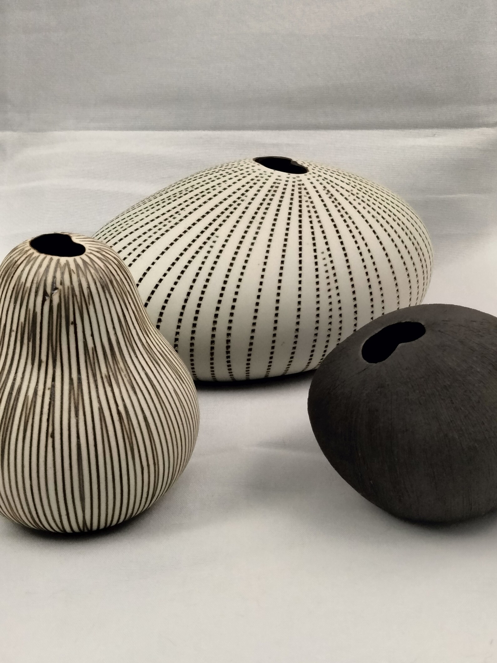 Set of 3 Handmade Pebble Vase for Buds and Air Plants Large and Small ...
