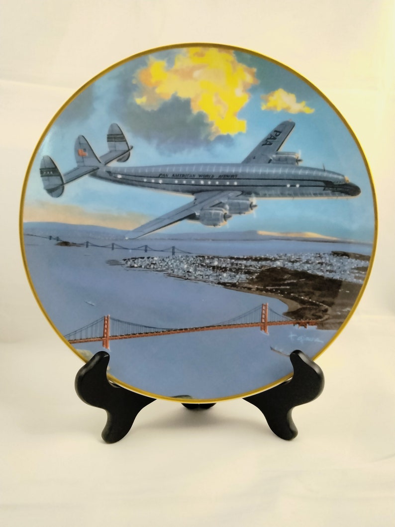 Vintage Pan Am Airline - Pioneer Plane Collector Plates: Constellation ...