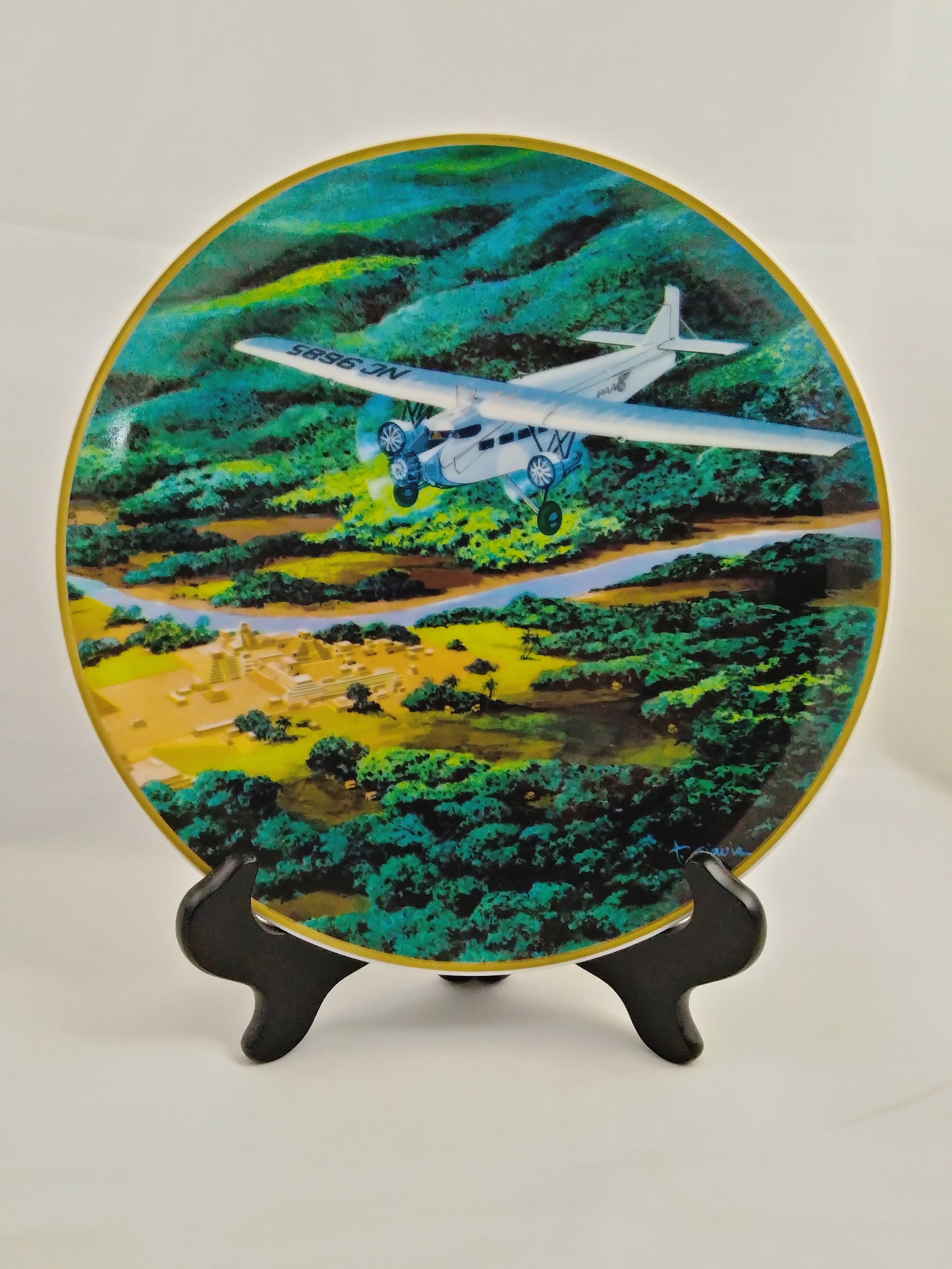 Vintage Pan Am Airline - Pioneer Plane Collector Plates: Constellation ...
