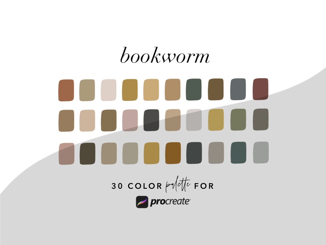 Bookworm Procreate Color Palette // iPad Lettering // Procreate Tools ...