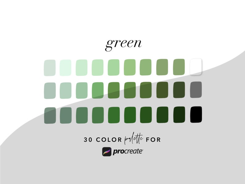 Green Procreate Color Palette // iPad Lettering // Procreate Tools ...