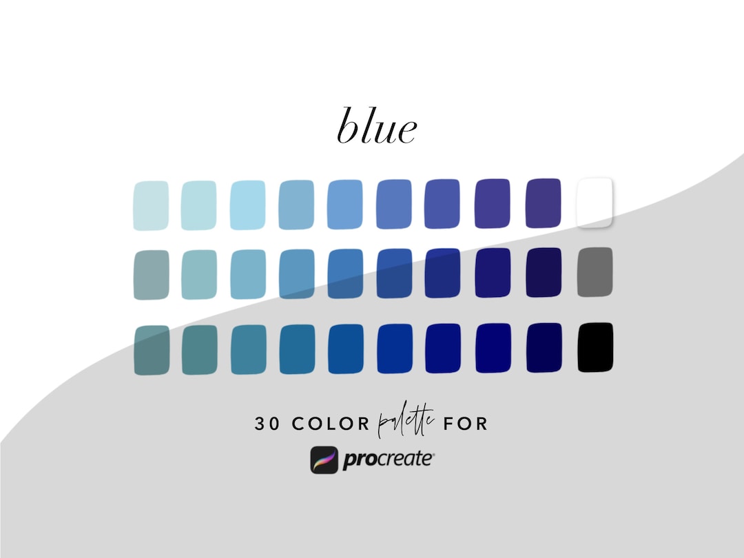 Blue Procreate Color Palette // iPad Lettering // Procreate Tools ...
