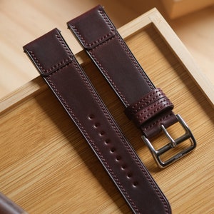 Horween Color 8 Shell Cordovan Watch Strap for JLC Reverso - Etsy