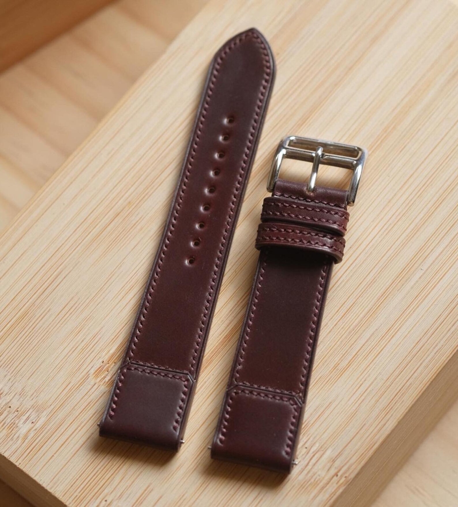 Horween Color 8 Shell Cordovan Watch Strap for JLC Reverso - Etsy