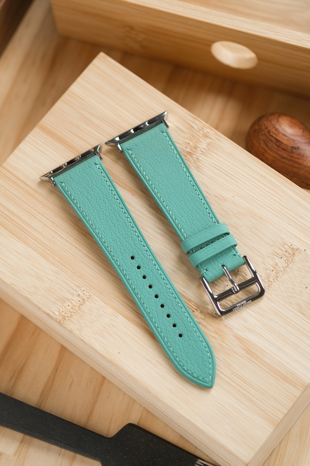 Tiff Blue - French Goatskin Leather - Apple Watch Strap/band - Etsy