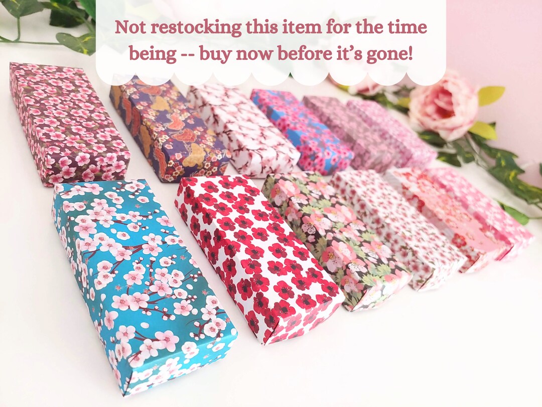 12 Pack Small Rectangle Paper Boxes W/ Lids Finished Origami - Etsy
