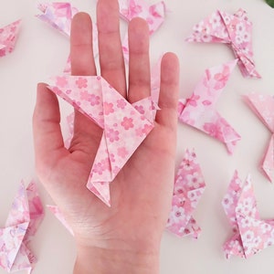 15pc Origami Peace Doves: Sakura Patterns (cherry Blossoms) 3.5"x3.5 ...