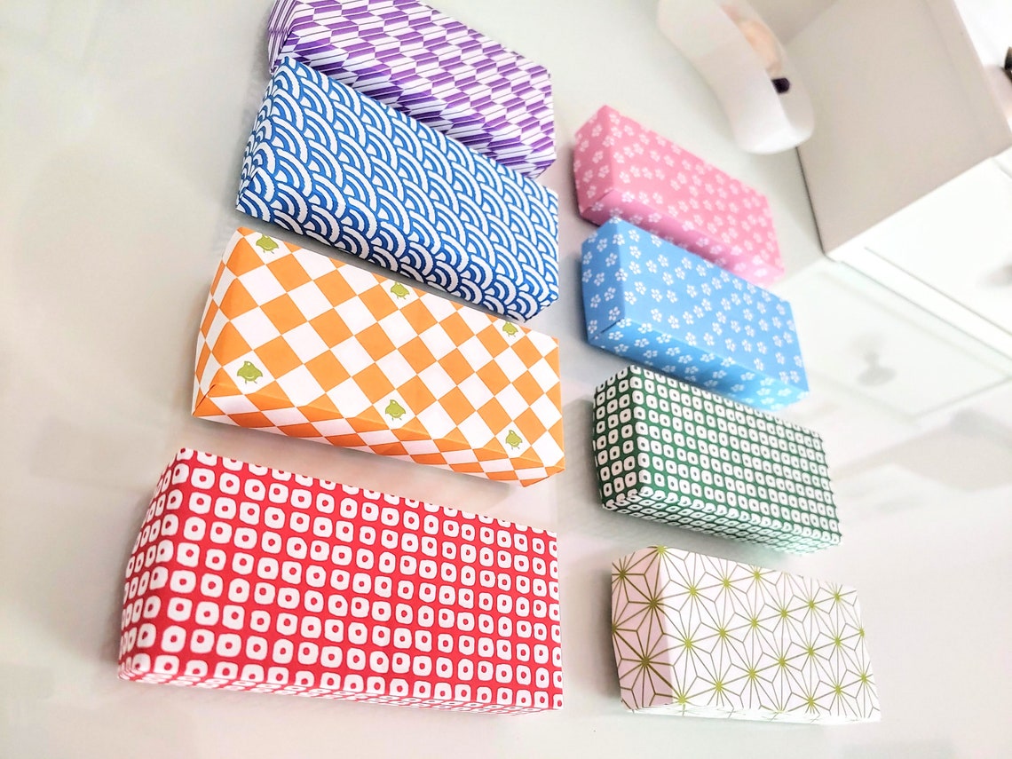 8 Pack Small Rectangle Origami Boxes W/ Lids Gift Wrapping Ideas Party ...