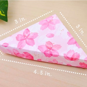 4 Pack Small Triangle Paper Boxes W/ Lids Sakura cherry Blossom ...