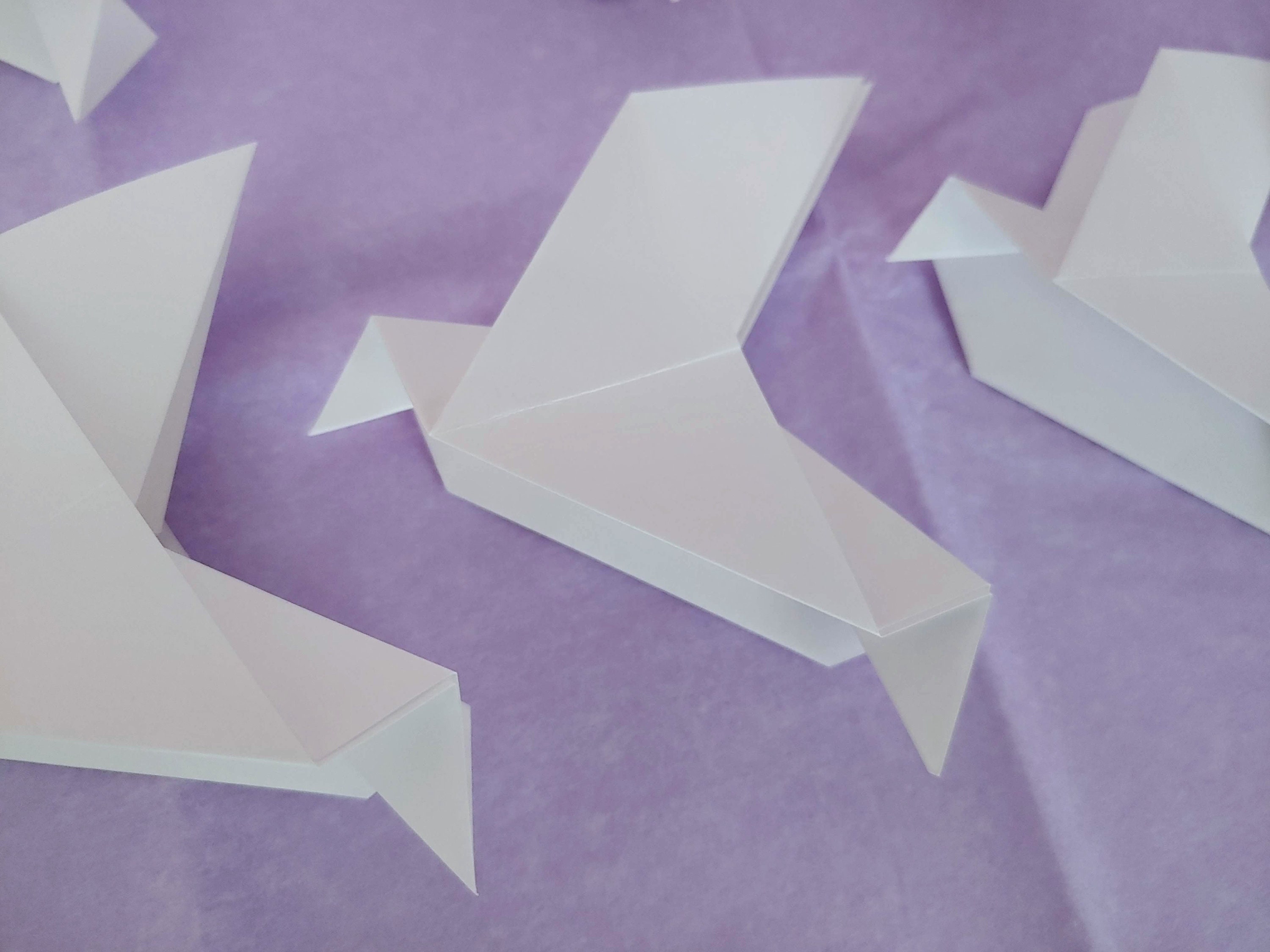 Origami Peace Doves (10 Pack) • White or Upcycled Book Page Paper Birds ...