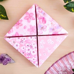 4 Pack Small Triangle Paper Boxes W/ Lids Sakura cherry Blossom ...