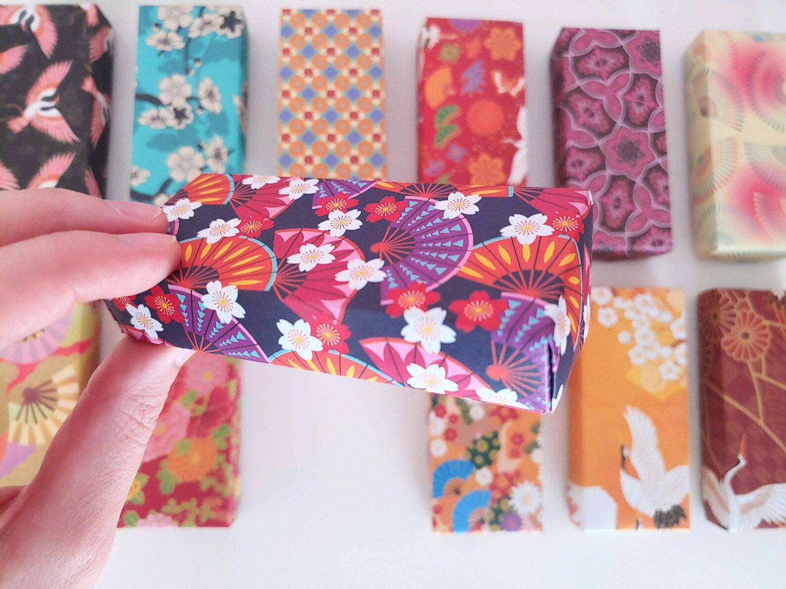 12 Pack Small Rectangle Paper Boxes w/ Lids Finished Origami | Etsy