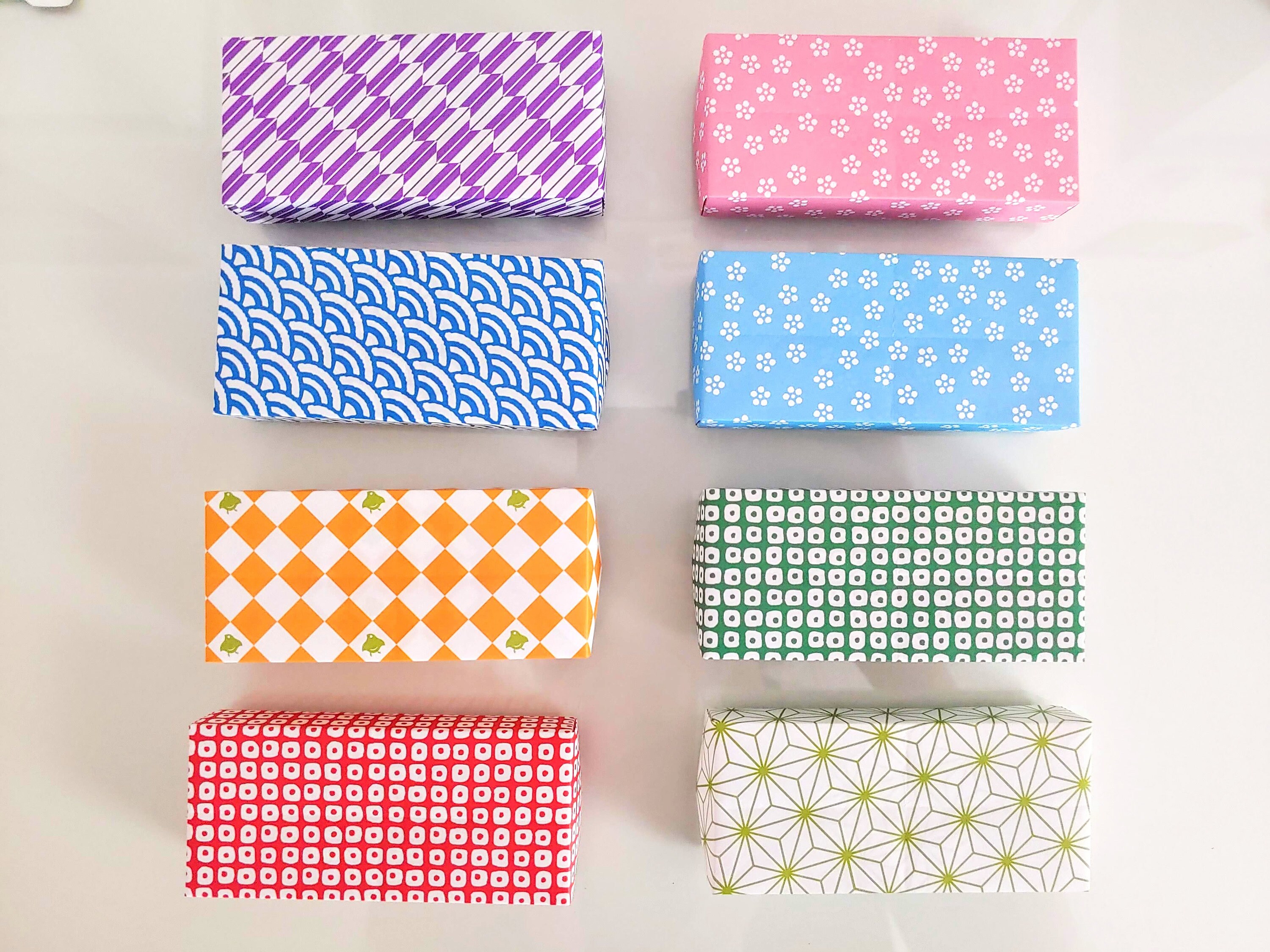 8 Pack Small Rectangle Origami Boxes W/ Lids Gift Wrapping Ideas Party ...