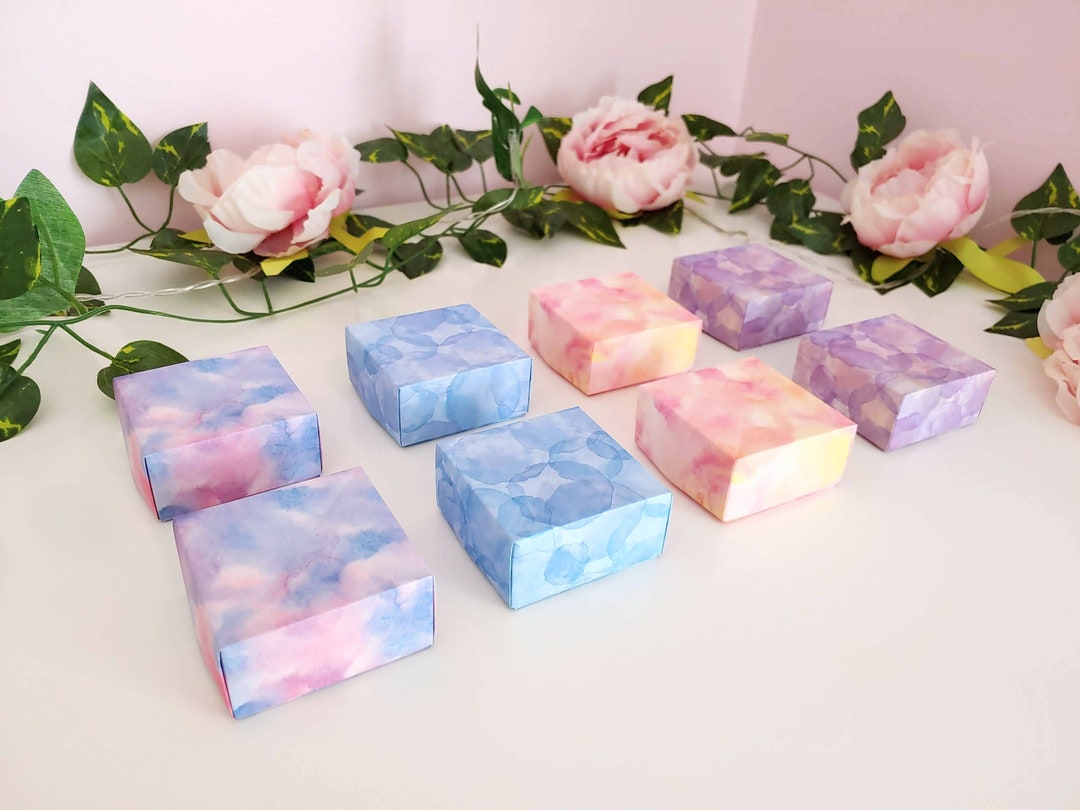 8 Pack Small Cute Boxes | Watercolor Pattern Paper Boxes | Feminine ...