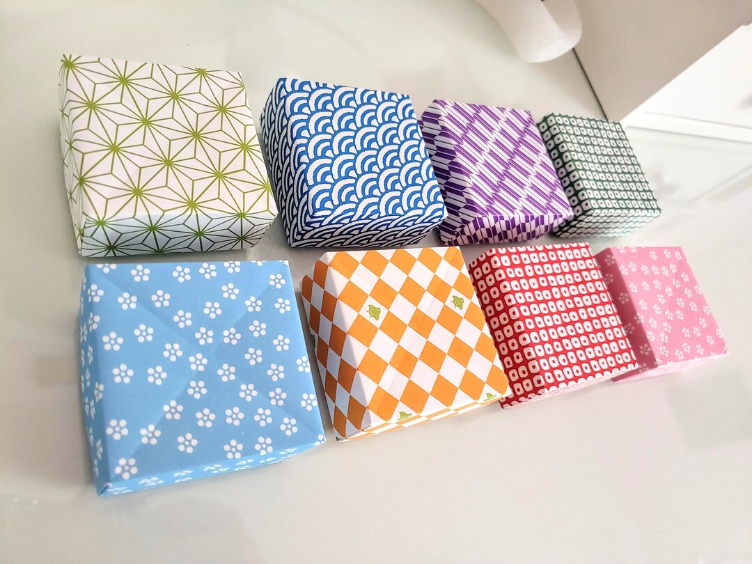 8 Pack Small Origami Boxes W Lids Colorful Gift Wrapping Ideas Wedding ...