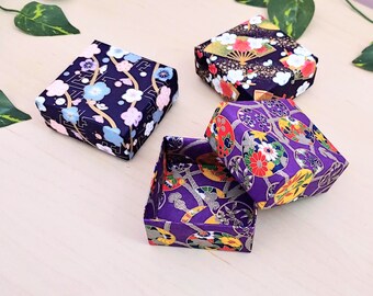 5pc Red Origami Masu Boxes Premium Quality Japanese Yuzen Washi Paper ...