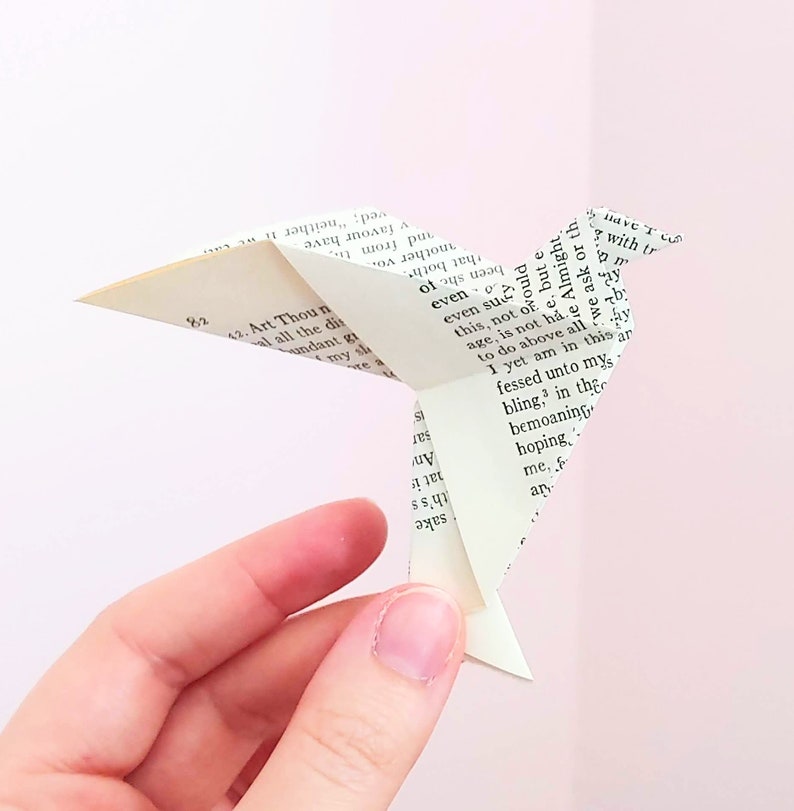 Origami Peace Doves (10 Pack) • White or Upcycled Book Page Paper Birds ...