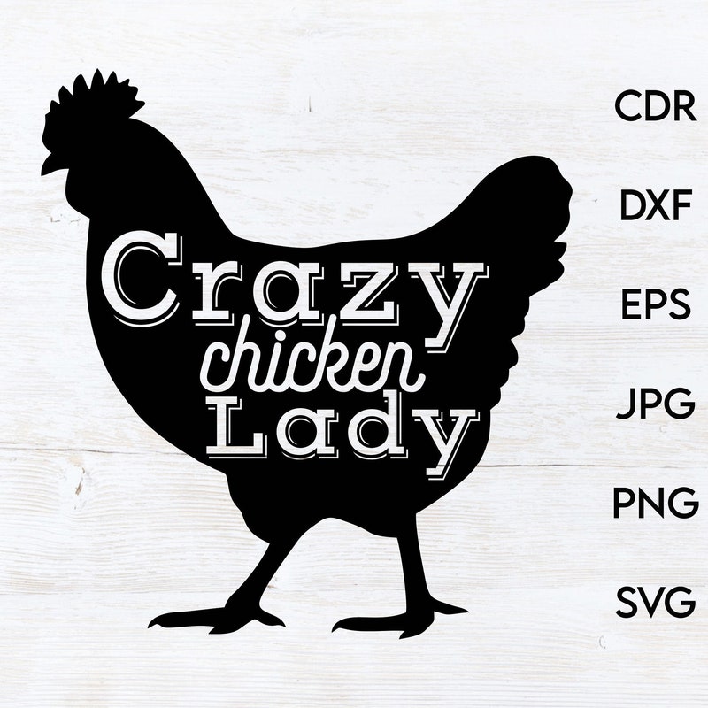 Crazy Chicken Svg - Etsy