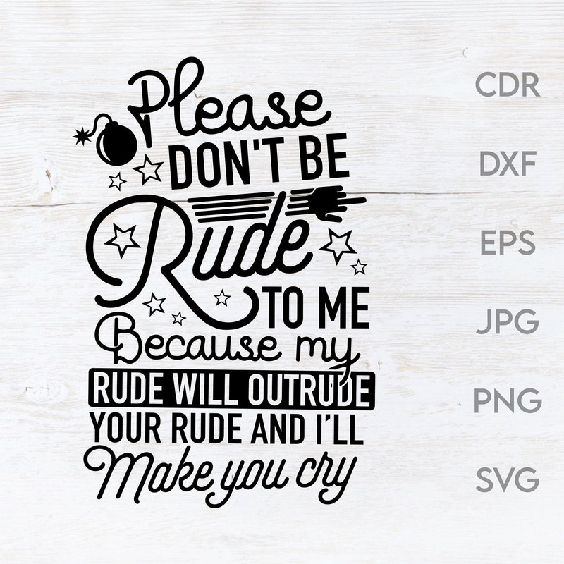 Rude Svg - Etsy UK