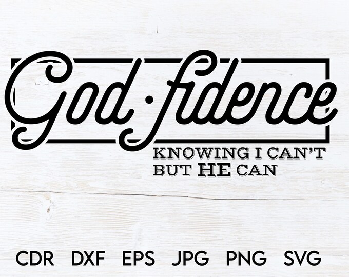 Godfidence SVG - Etsy