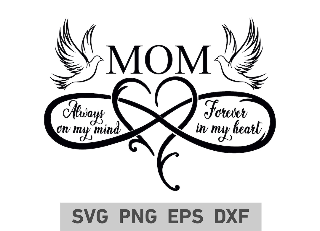 Mom Memorial Svg, in Memory of Mom Svg, Mom in Heaven Png, Memory ...