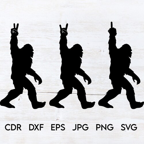 Bigfoot Middle Finger Svg Bigfoot Svg Yeti Png Sasquatch - Etsy Canada