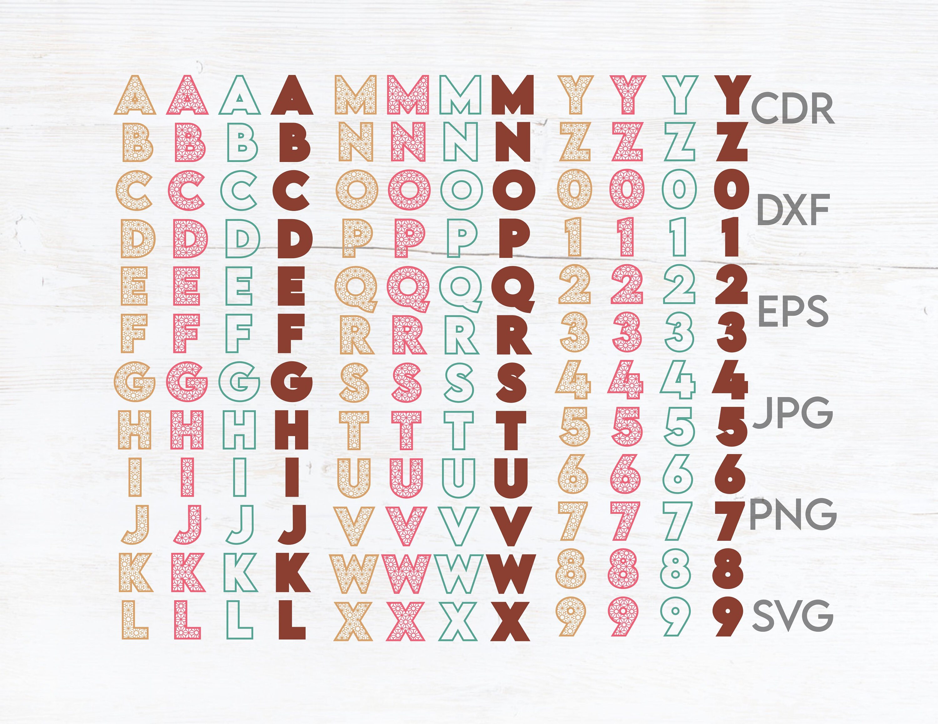 Layered Font Svg Layered Alphabet Layered Letters Geometric | Etsy